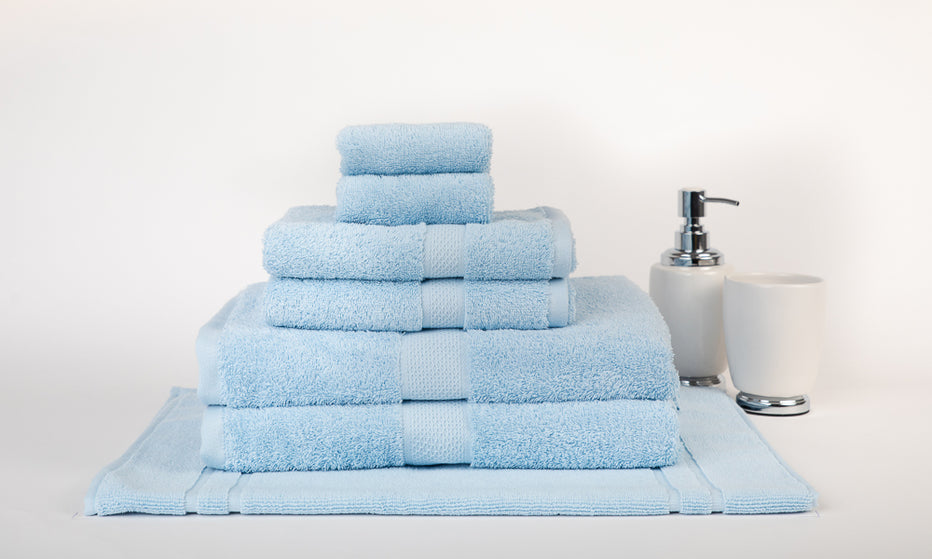 Combed Cotton Bath Towel/Sheet Collection Baby Blue – coverlet heaven