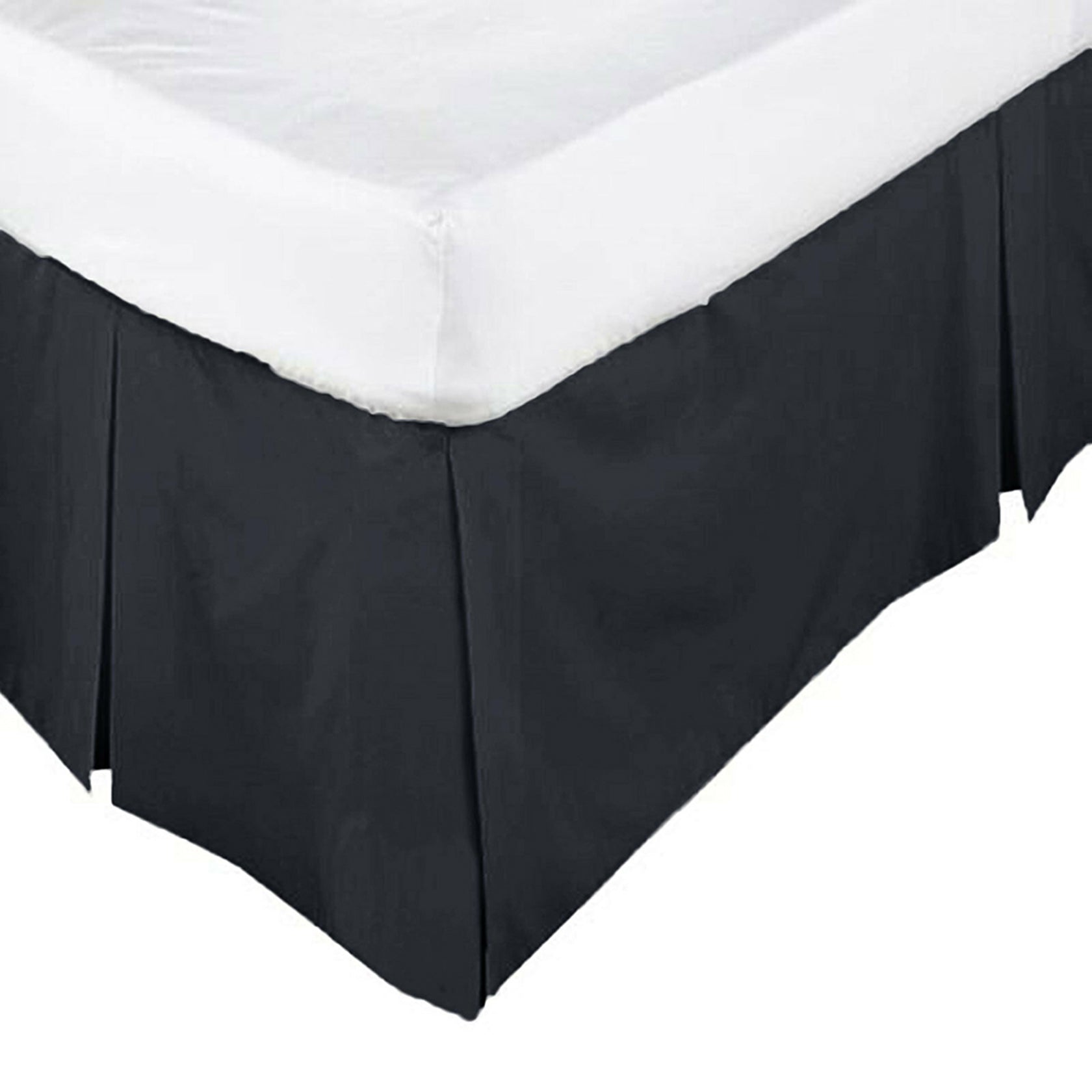 Box Pleated Valance Black – coverlet heaven
