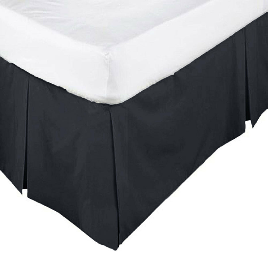 Box Pleated Valance Black – coverlet heaven