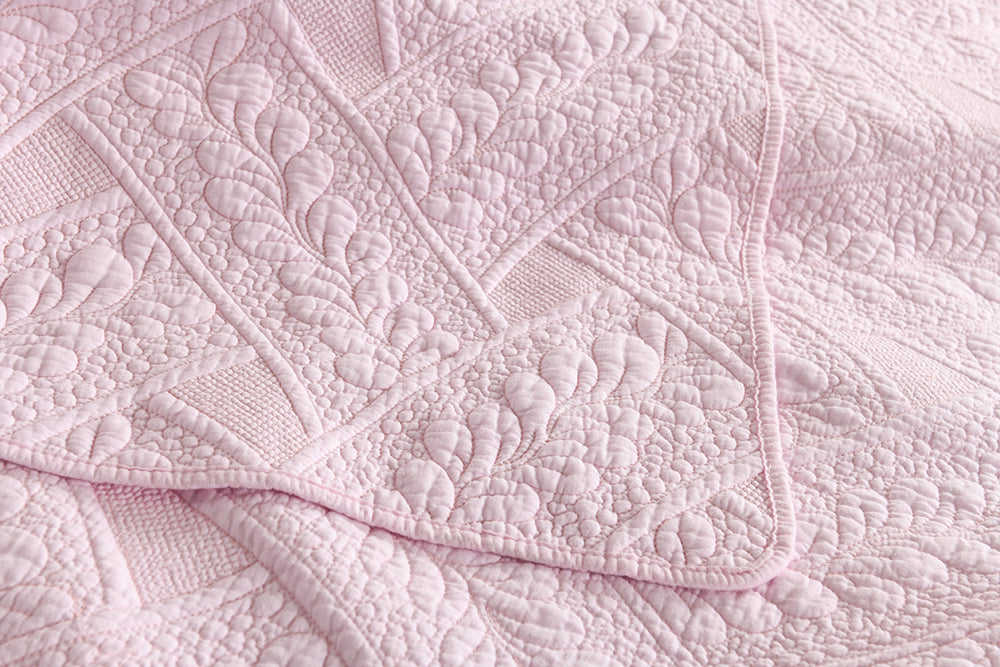 100% Cotton Patchwork Coverlet Set - Flora Pink – coverlet heaven