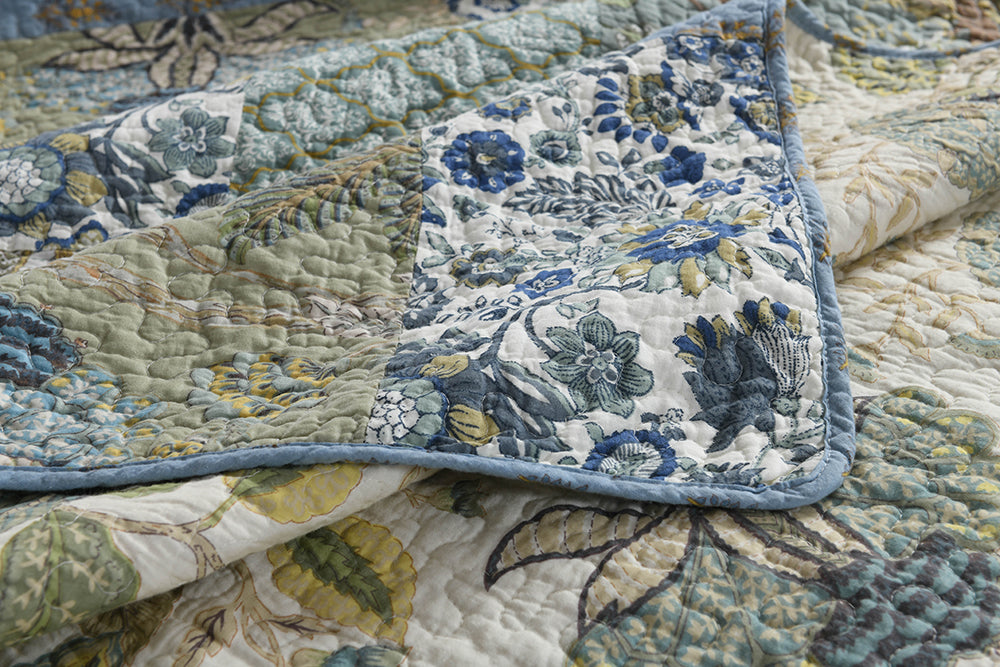 100% Cotton Patchwork Coverlet Set - Bushlands – coverlet heaven
